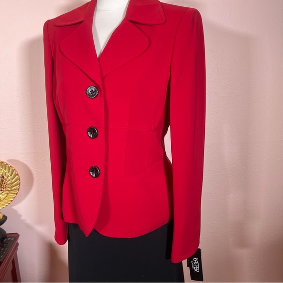 Kasper | Skirts | Kasper Hamptons Classic Red Blazer Matching Black ...
